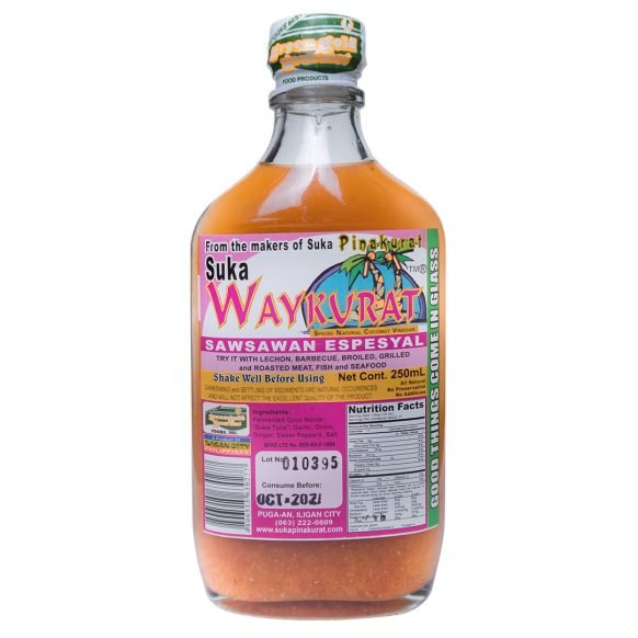 Waykurat Spiced Natural Coconut Vinegar (Greengold) - 250ml.